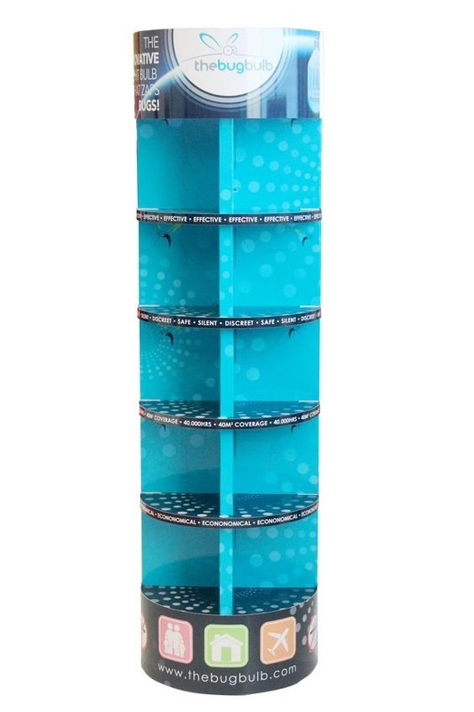 Round Corrugated Cardboard Paper Display Shelfs displays for phone ...