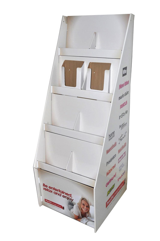 Cardboard Stand Corrugated Retail Display with Grids for Leisure Wear