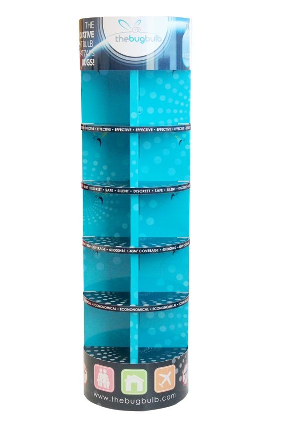 Round Corrugated Cardboard Paper Display Shelfs displays for phone ...